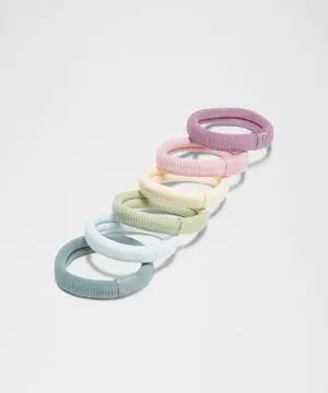Lululemon Knit Hair Ties Lavender Lux/pink Haze/butter Cream/honeydew/mint Breeze/crater Blue