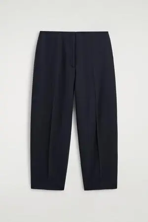 Women's Barrel-Leg Wool-Blend Pants