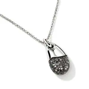 John Hardy Pebble Diamond Pave Necklace