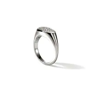 John Hardy Pebble Diamond Ring - Sterling Silver
