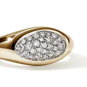 John Hardy Pebble Diamond Ring - Gold