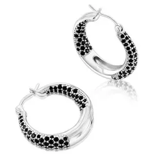 DONATELLO GIAN Name': Crystal Hoop Earrings