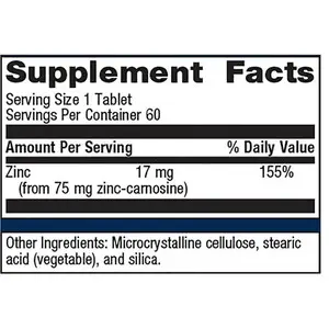 METAGENICS Zinc Carnosine Complex 60 Tablets