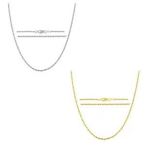 DONATELLO GIAN Name': 2-pack Sterling Silver Chain Necklace