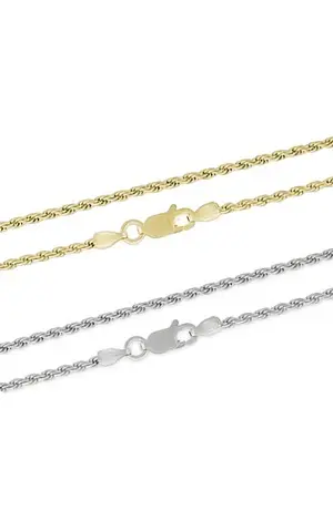 DONATELLO GIAN Name': 2-pack Sterling Silver Chain Necklace