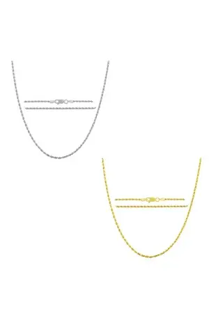 DONATELLO GIAN Name': 2-pack Sterling Silver Chain Necklace
