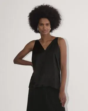 Everlane Satin V-neck Tank