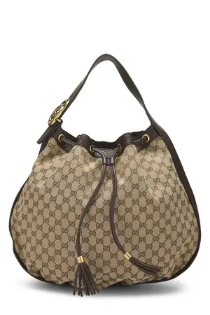 Gucci Original Gg Canvas Drawstring Hobo