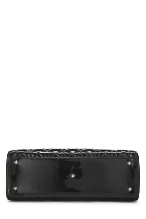 Dior Cannage Quilted Patent Leather Lady - Black