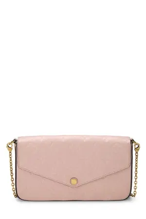LOUIS VUITTON Monogram Empreinte Pochette Felicie - Pink