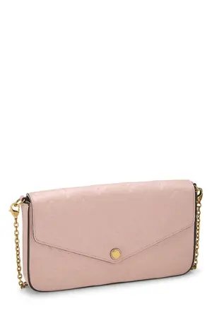 LOUIS VUITTON Monogram Empreinte Pochette Felicie Shoulder Bag - Pink