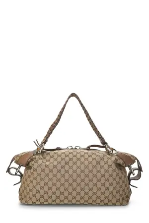 Gucci Original Gg Canvas Bamboo Braided Handbag