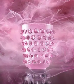Lalique Extra Large Rose Nebula Mossi Vase - Clear
