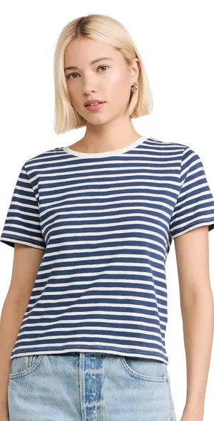 NOTHING PLEASE Boxy Striped T-shirt