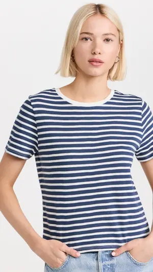 NOTHING PLEASE Boxy Striped T-shirt