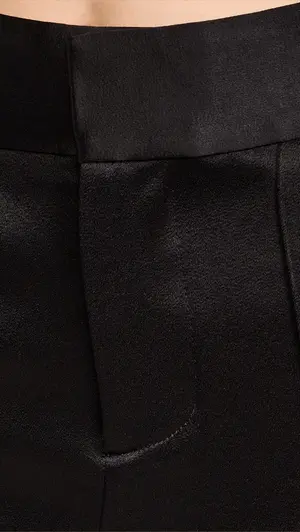 Alice + Olivia Dylan Satin Trousers - Black