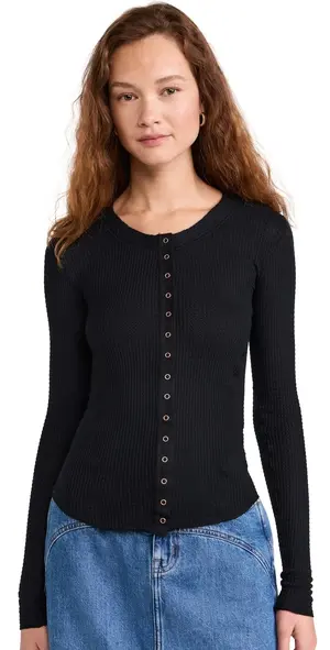 Free People Going Places Cardigan - Black