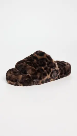 Apparis Dillon Leopard Print Slides - Dark Leopard