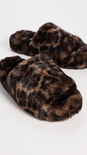 Apparis Dillon Leopard Print Slides - Dark Leopard