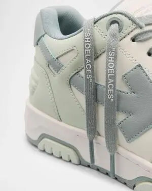 Off-White Off-White Out Of Office Leather Low-Top Sneakers Mint- Greyish