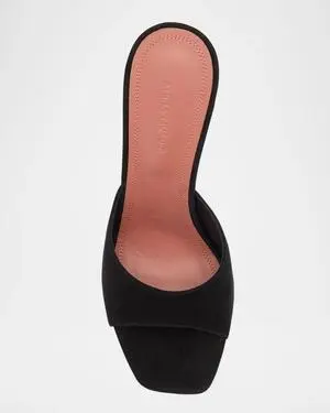 Amina Muaddi Lupita Suede Mules - Black