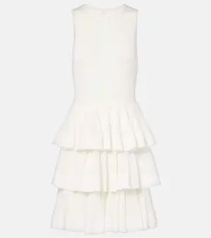 Zimmermann Crush Ruffled Tiered Knit Minidress