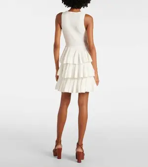 Zimmermann Crush Ruffled Tiered Knit Minidress