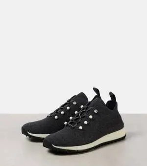 JIMMY CHOO Veles Embellished Sneakers