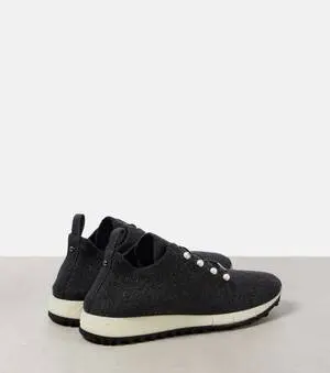 JIMMY CHOO Veles Embellished Sneakers
