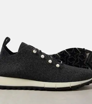 JIMMY CHOO Veles Embellished Sneakers