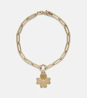 FOUNDRAE Four Heart Clover Diamond Chain Bracelet - Gold