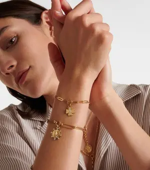 FOUNDRAE Four Leaf Clover Diamond Chain Bracelet In 18kt Yellow