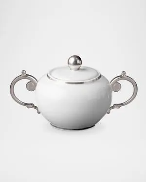 L & APOS;OBJET Aegean -trim Sugar Bowl, 11 Oz - Platinum