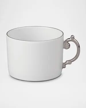 L & APOS;OBJET Aegean -trim Tea Cup, 8 Oz - Platinum