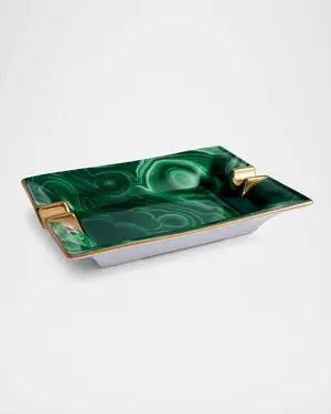 L'Objet Malachite Ashtray - Green