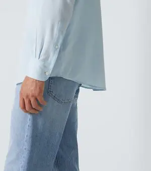 Zegna Cotton And Cashmere Shirt - Blue