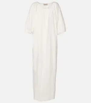ADRIANA DEGREAS Solid Cotton Maxi Dress