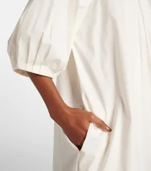 ADRIANA DEGREAS Solid Cotton Maxi Dress