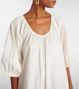ADRIANA DEGREAS Solid Cotton Maxi Dress