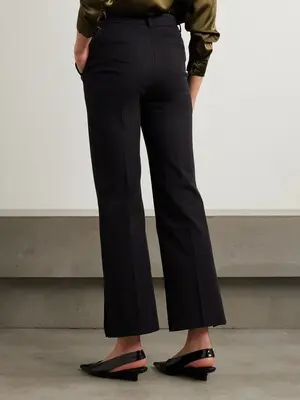 FRAME Kick Flare Stretch-cotton Trousers