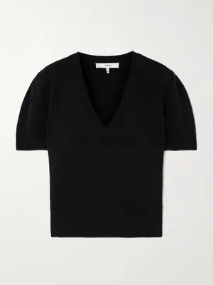 FRAME Gathered Recycled-cashmere Sweater