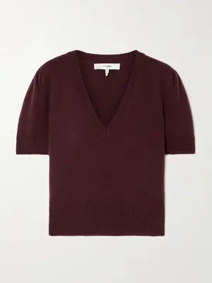 FRAME Gathered Recycled-cashmere Sweater