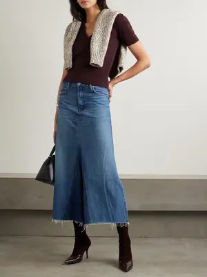 FRAME Gathered Recycled-cashmere Sweater