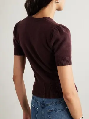 FRAME Gathered Recycled-cashmere Sweater