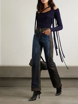 Y/project Printed High-rise Slim-leg Jeans