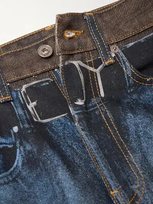 Y/project Printed High-rise Slim-leg Jeans