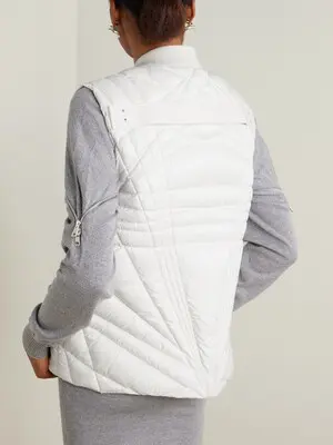 Rick Owens Moncler Megapenta Appliquéd Webbing Quilted Shell Down Vest