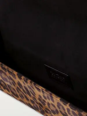 HUNTING SEASON Opera Leopard-print Clutch