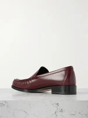 Legres 67 Ruched Leather Loafers