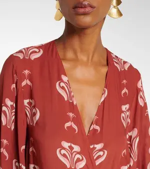 ADRIANA DEGREAS Printed Viscose Caftan